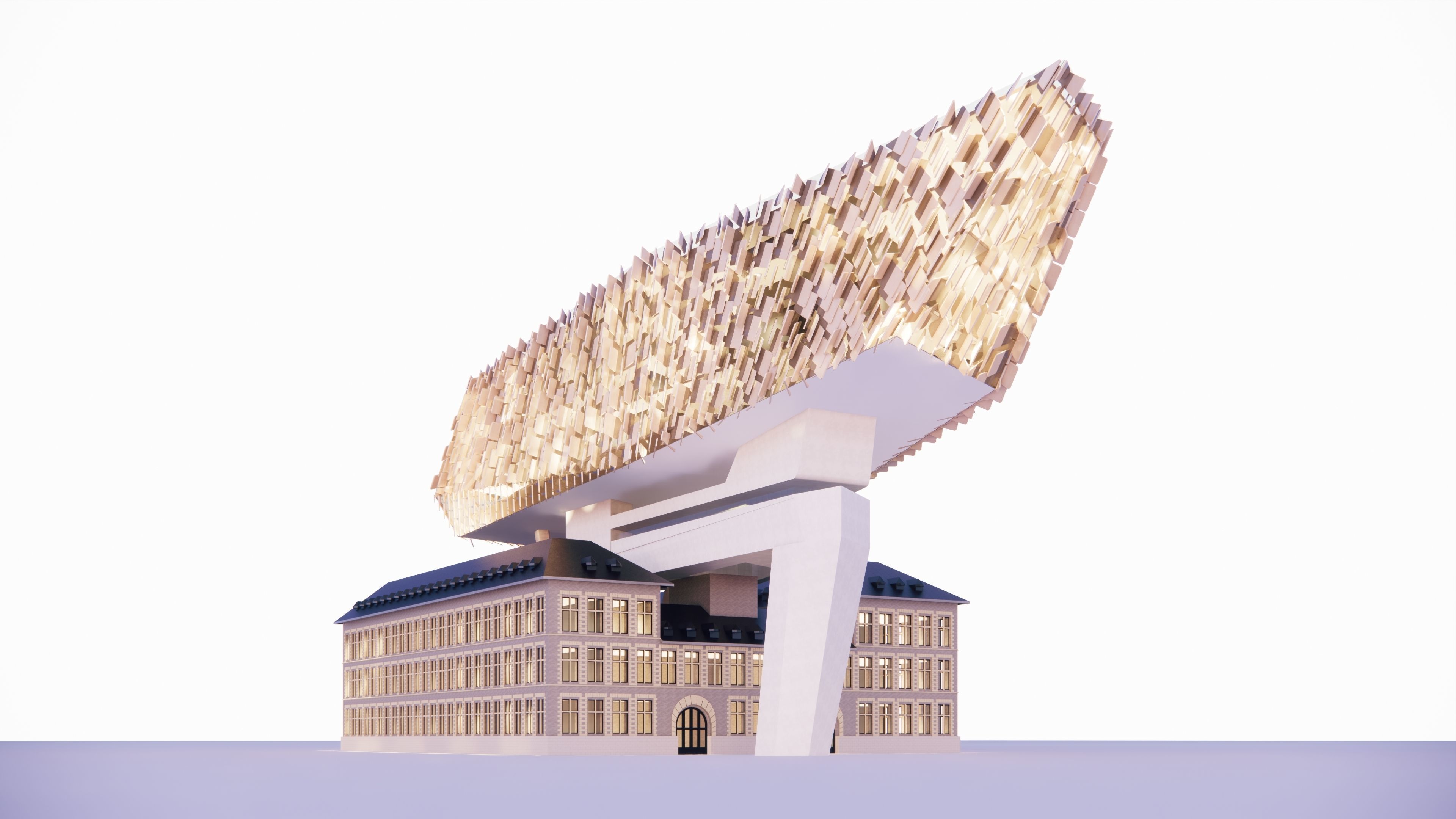 Transforming Zaha Hadid Design 3D model animated | CGTrader