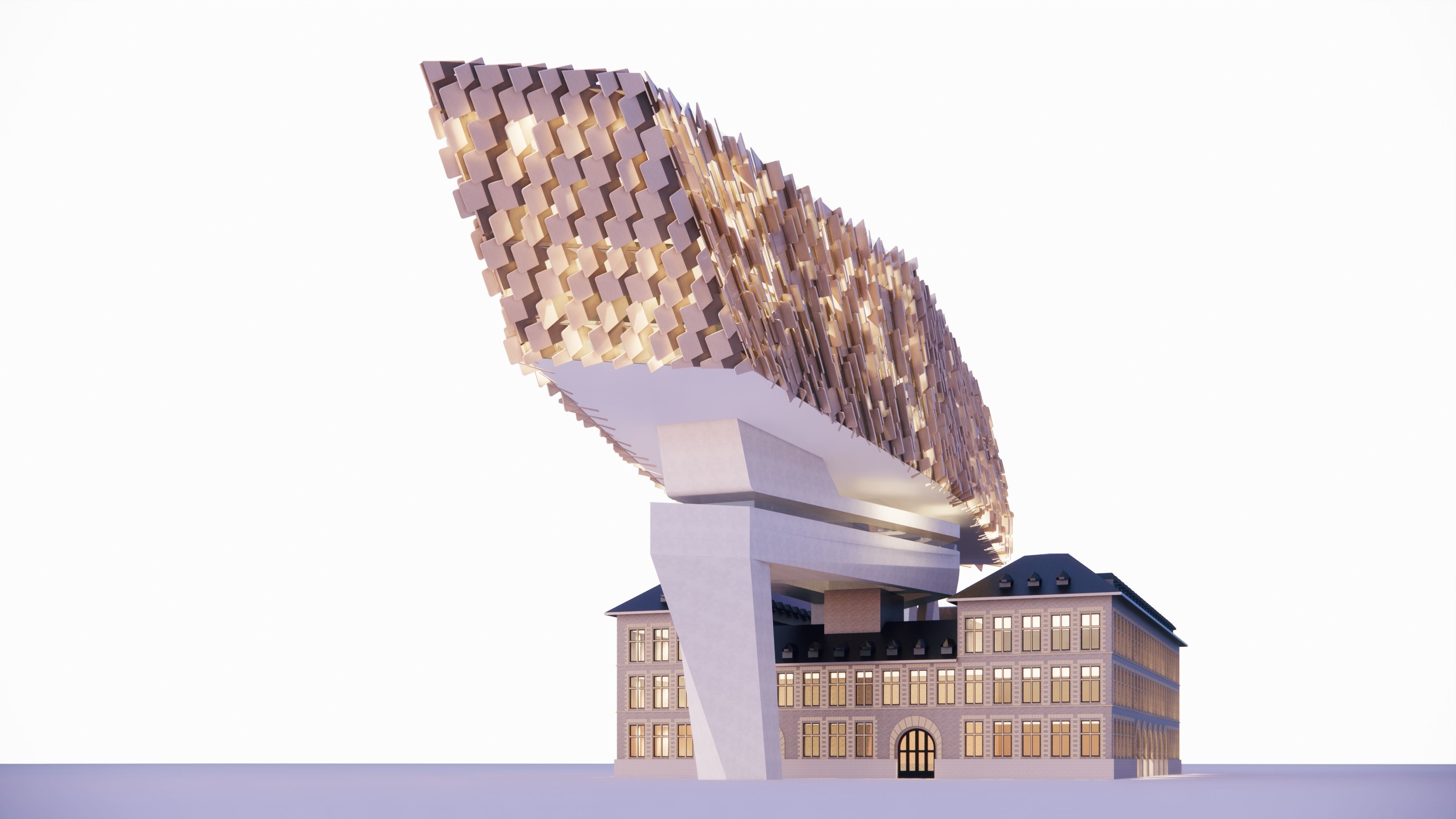 Transforming Zaha Hadid Design 3D model animated | CGTrader