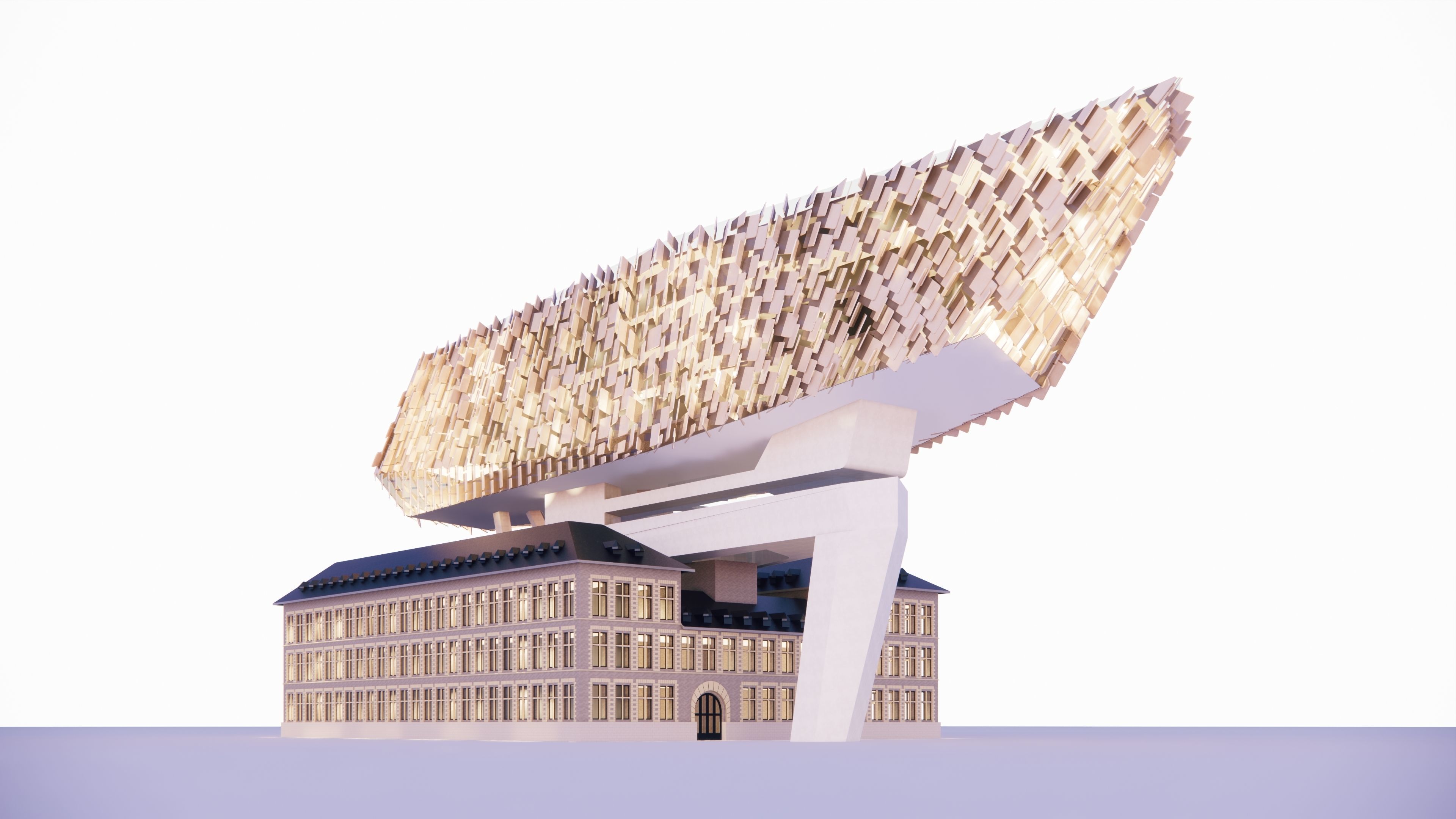 Transforming Zaha Hadid Design 3D model animated | CGTrader