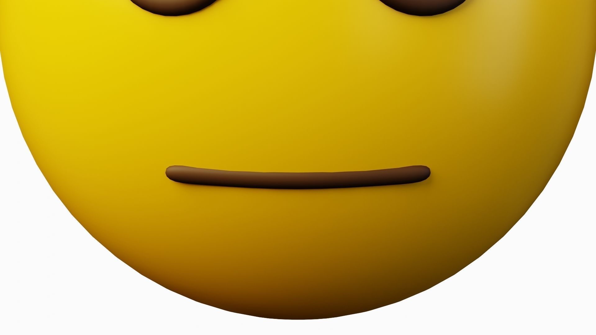Disappointed Face Emoticon Emoji or Smiley 3D model animated rigged ...