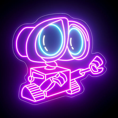 Wall-E Neon Sign 3D model | CGTrader