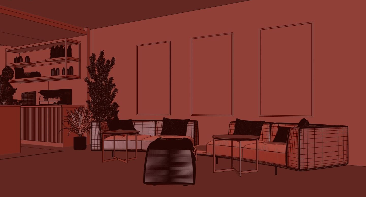 Modern Cafe Design free 3D model | CGTrader