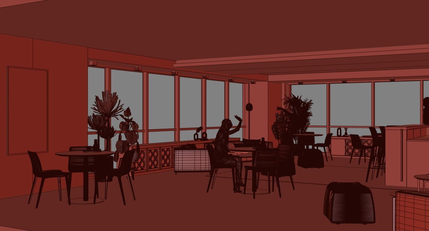 Modern Cafe Design free 3D model | CGTrader