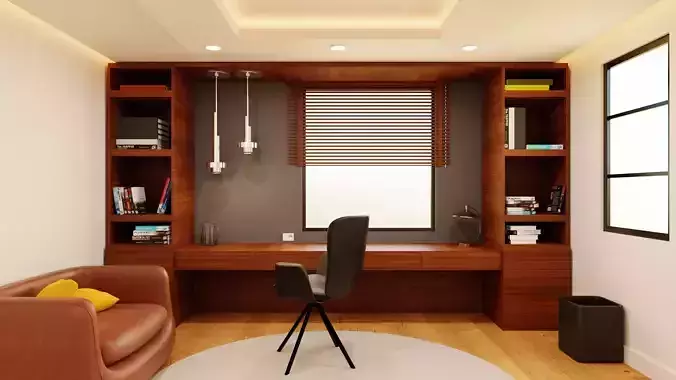 Home Office Interior Design 3D model | CGTrader