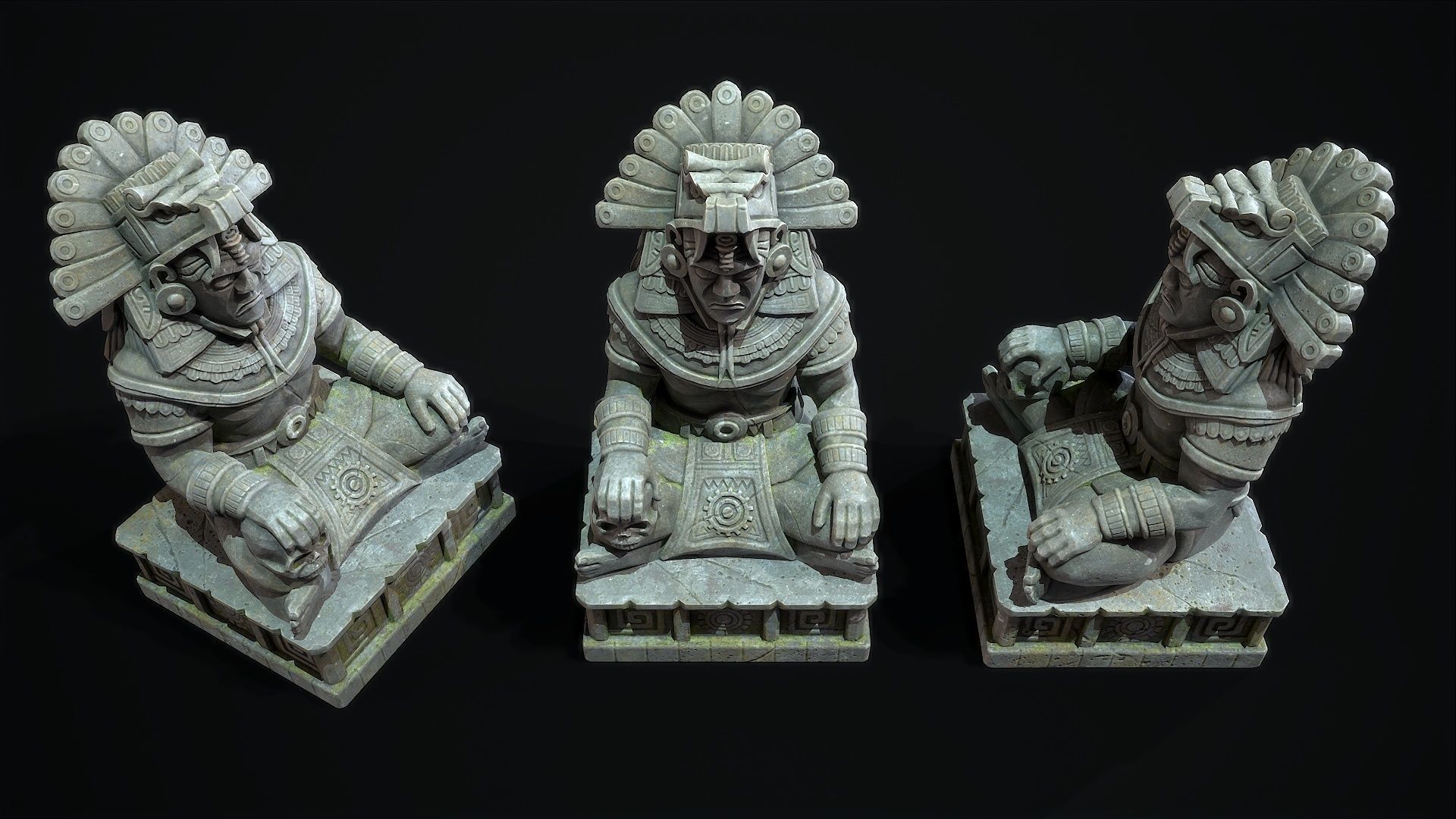 3D model Statue Aztec Quetzalcoatl God VR / AR / low-poly | CGTrader