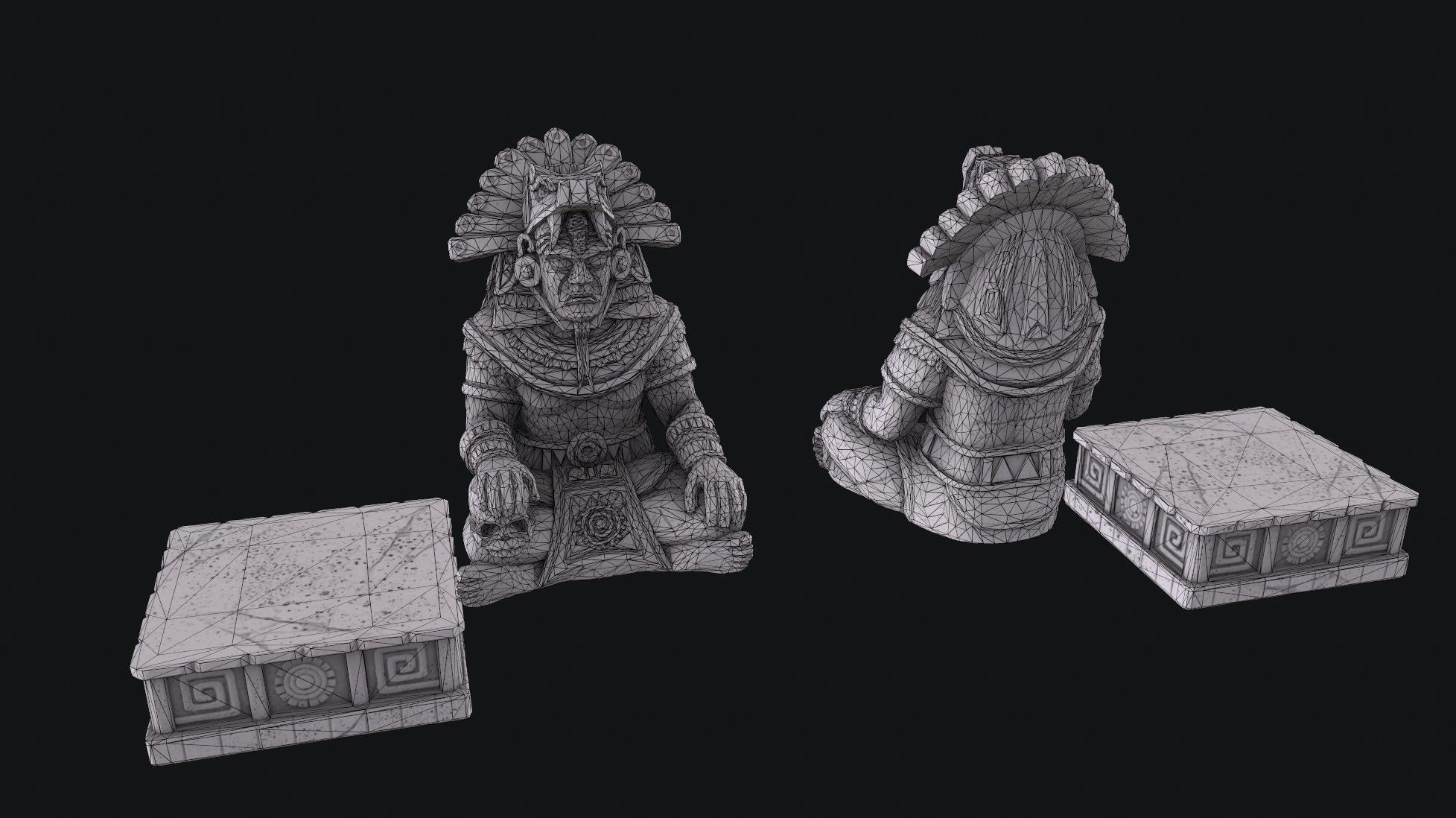 3D model Statue Aztec Quetzalcoatl God VR / AR / low-poly | CGTrader