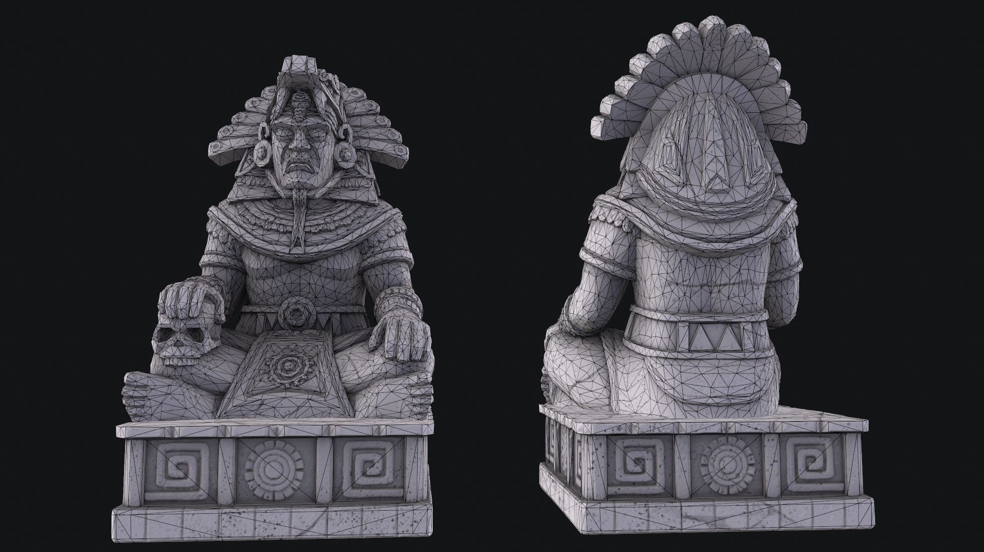 3D model Statue Aztec Quetzalcoatl God VR / AR / low-poly | CGTrader