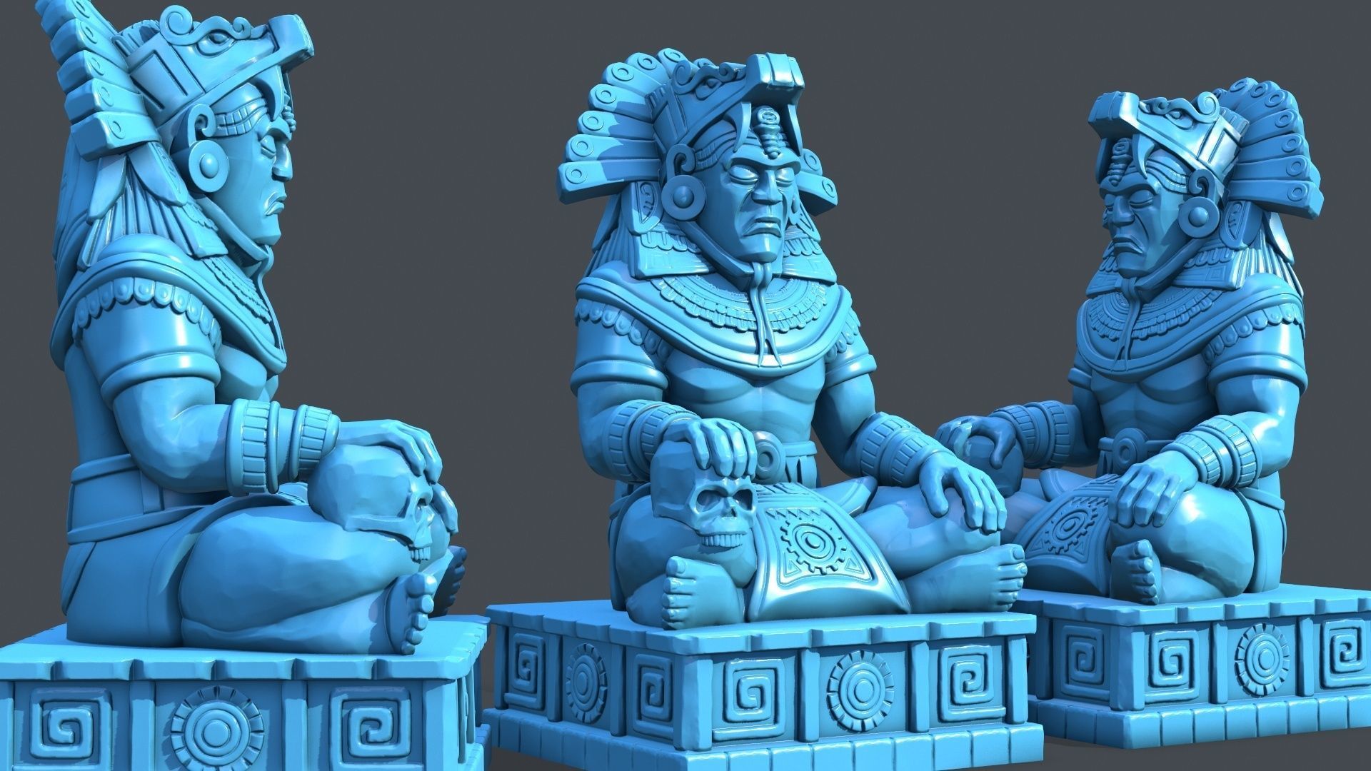 Statue Aztec Quetzalcoatl God HP 3D model 3D printable | CGTrader