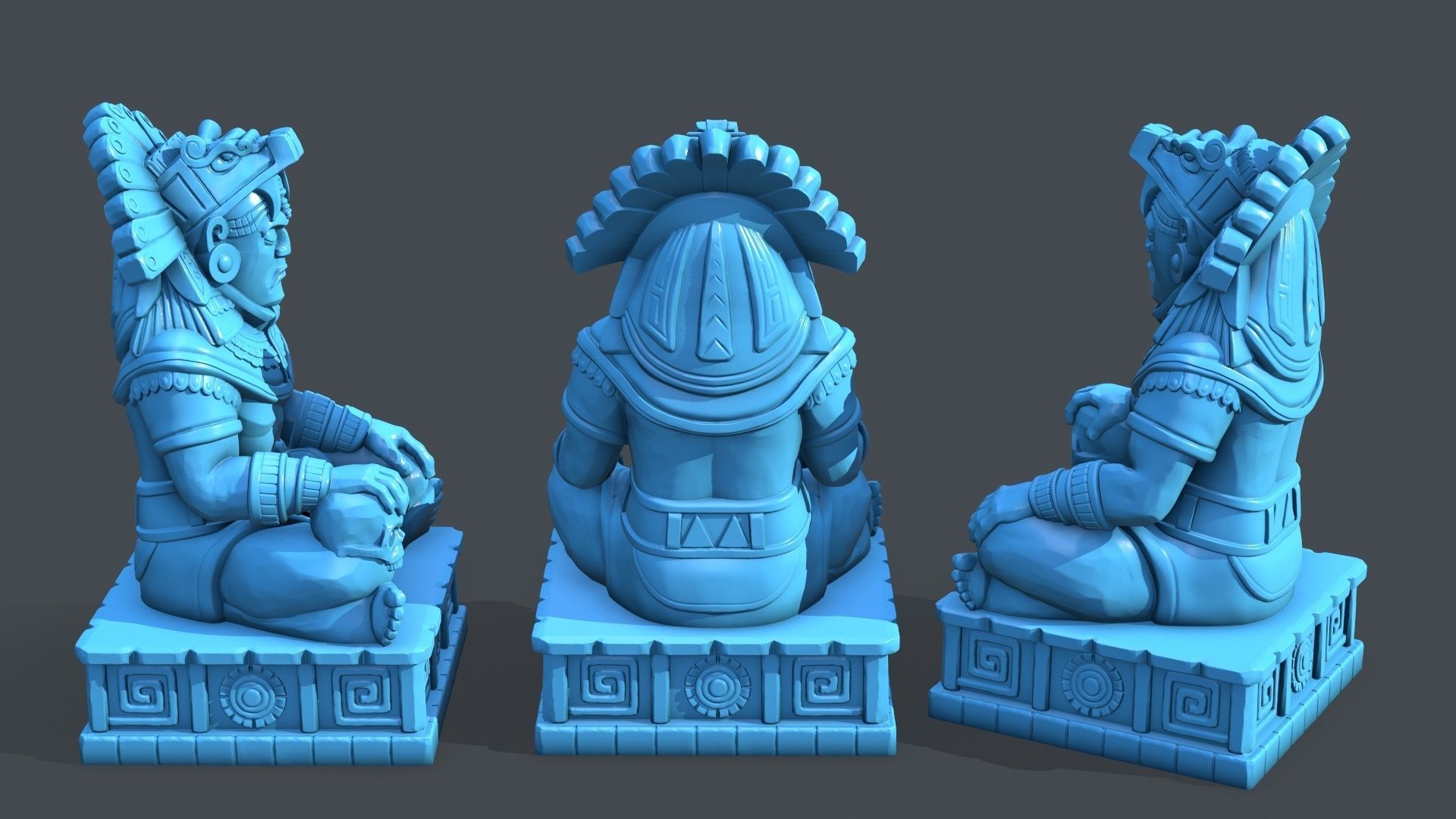 Statue Aztec Quetzalcoatl God HP 3D model 3D printable | CGTrader
