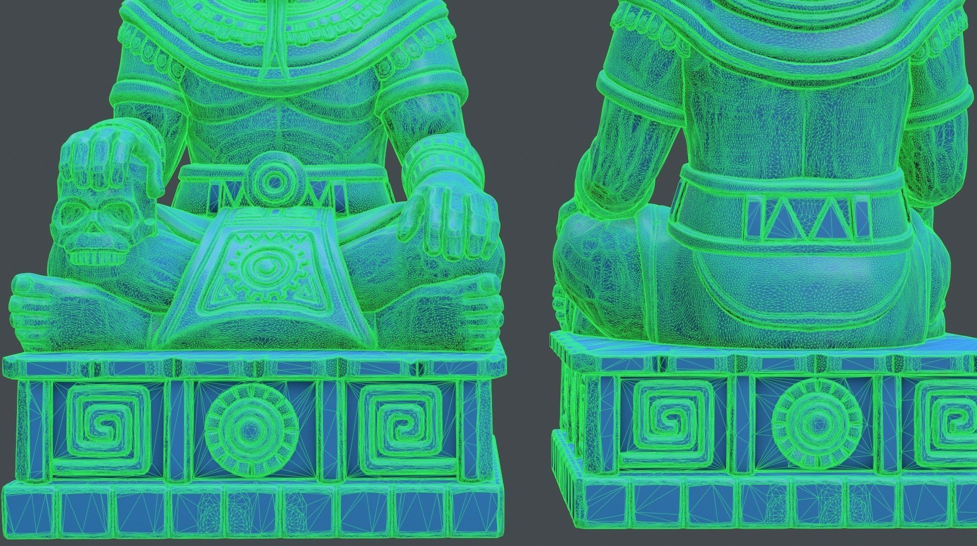 Statue Aztec Quetzalcoatl God HP 3D model 3D printable | CGTrader