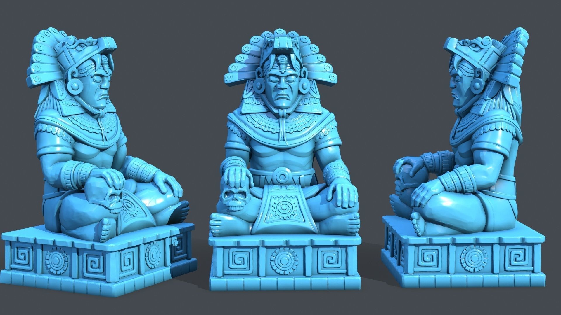 Statue Aztec Quetzalcoatl God HP 3D model 3D printable | CGTrader