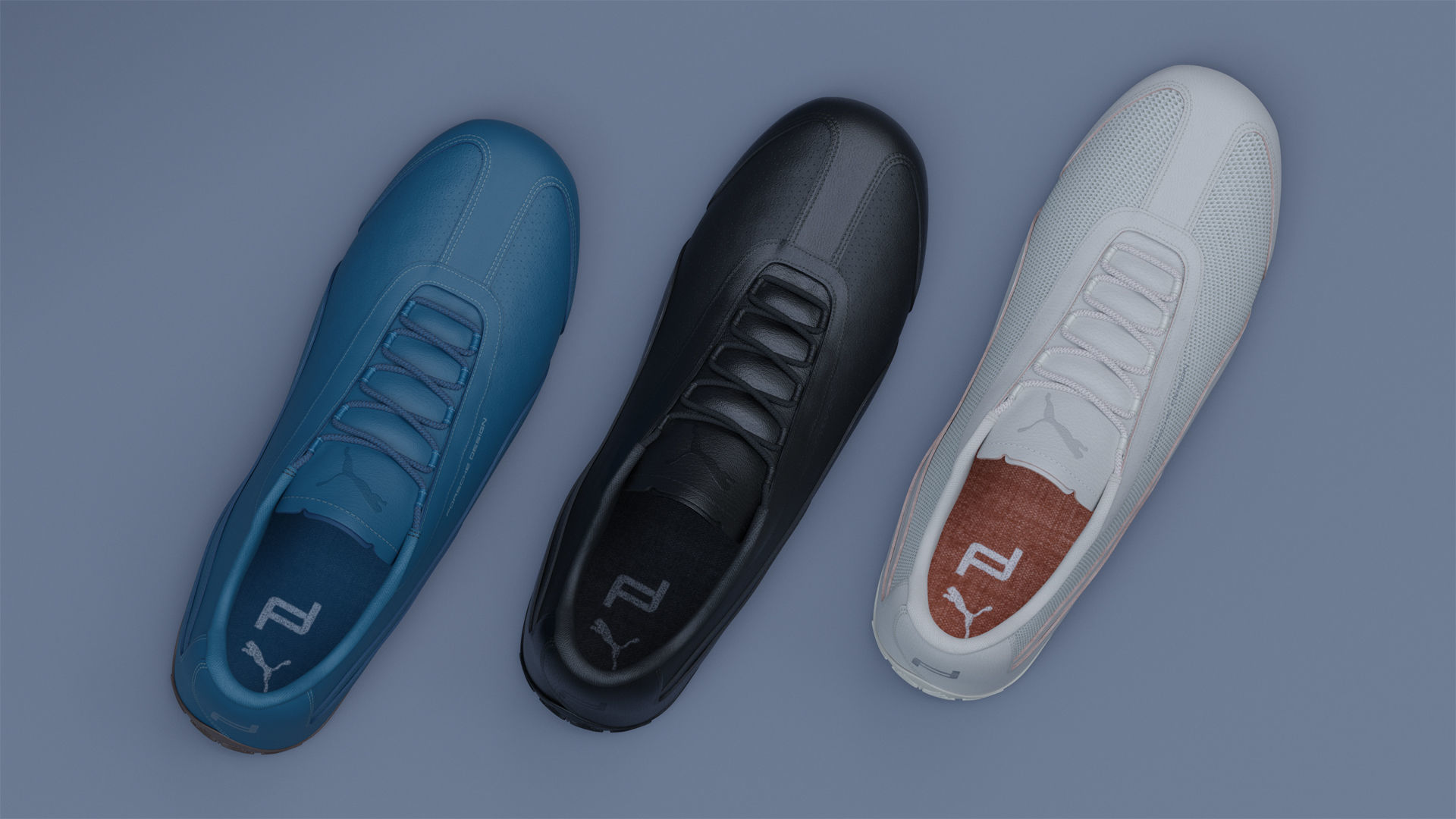 3D model Puma Porsche SpeedCat Sneakers in 3 Colors VR / AR / low-poly ...