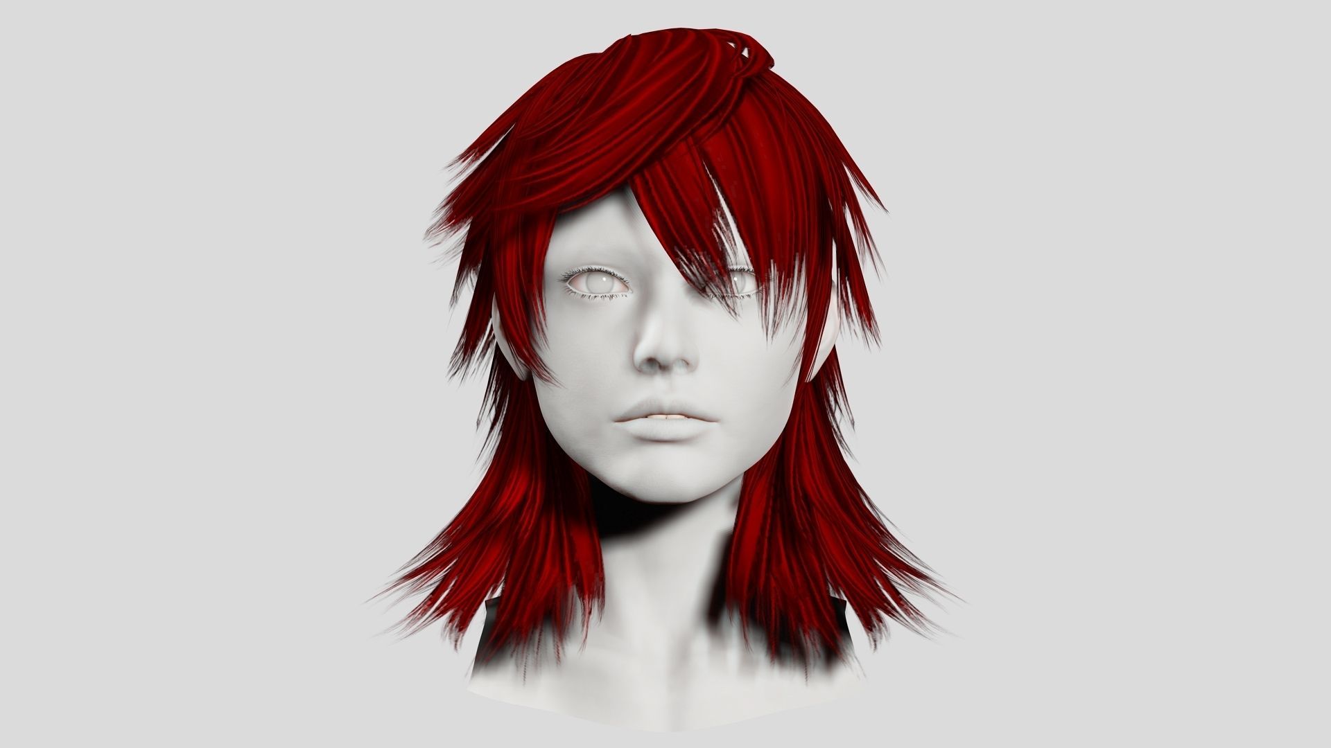3D model Female Hair - Emo Hair Cut VR / AR / low-poly | CGTrader