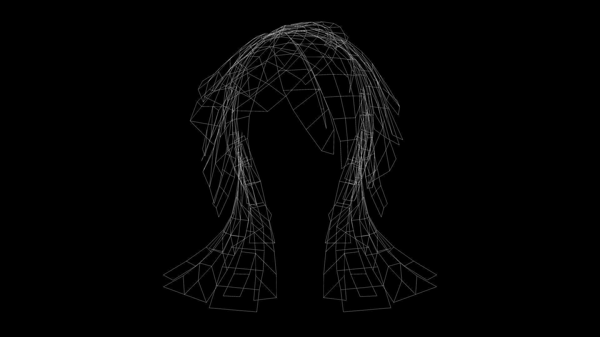 3D model Female Hair - Emo Hair Cut VR / AR / low-poly | CGTrader