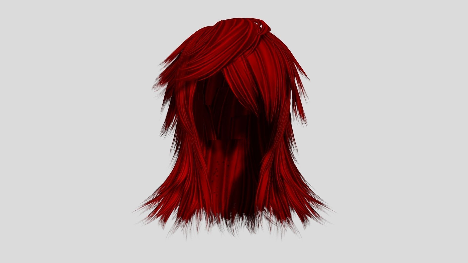 3D model Female Hair - Emo Hair Cut VR / AR / low-poly | CGTrader