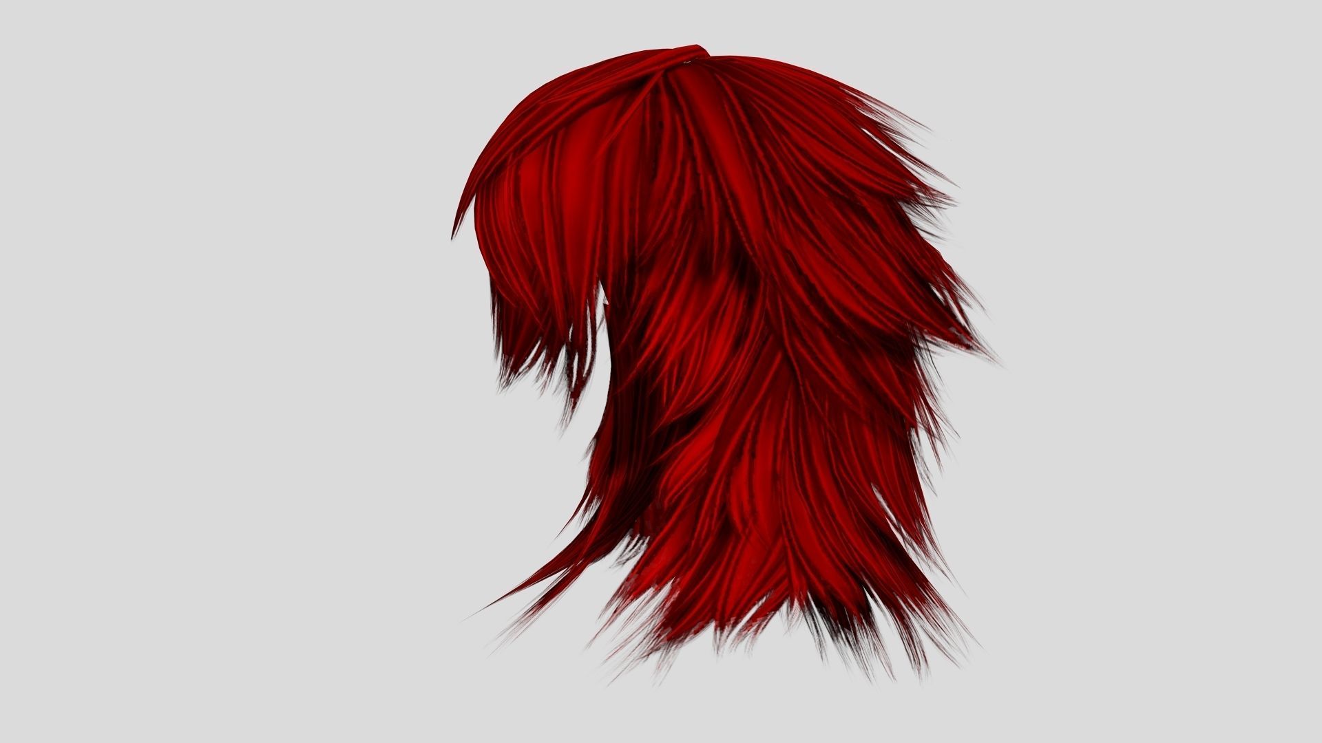 3D model Female Hair - Emo Hair Cut VR / AR / low-poly | CGTrader