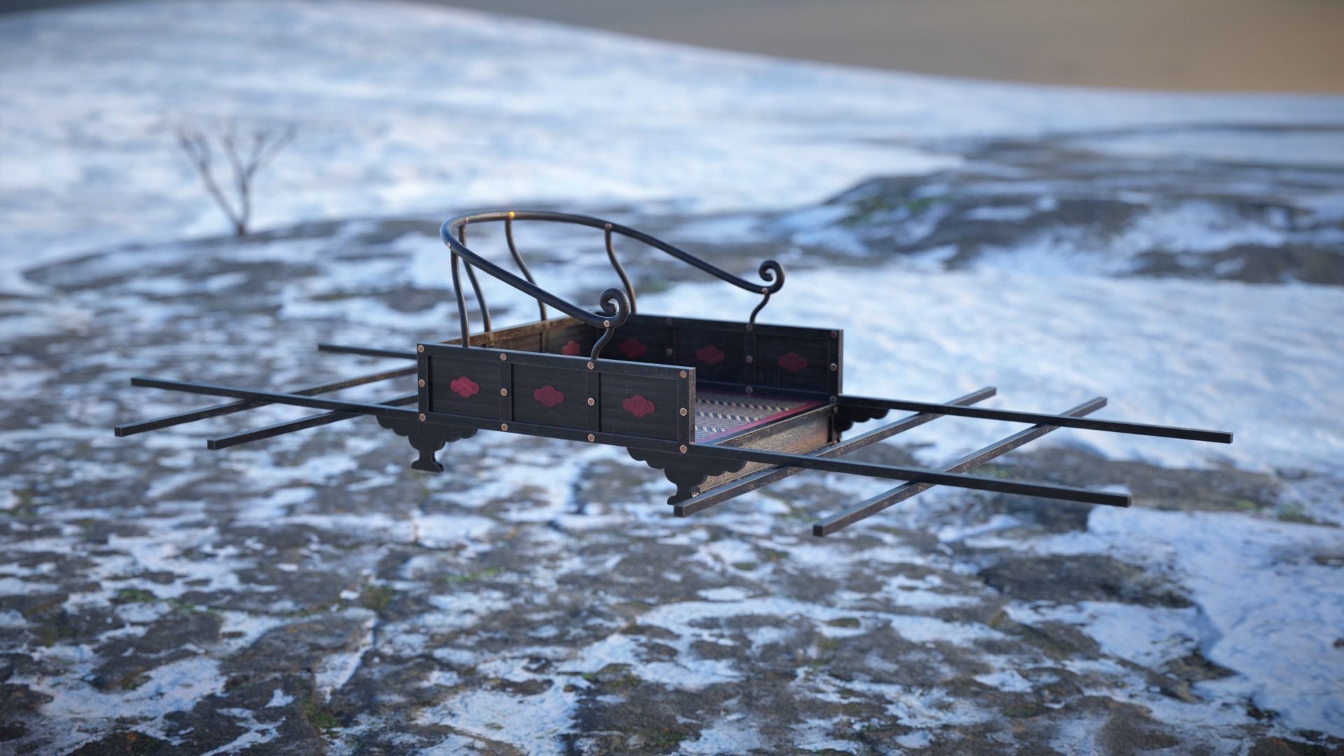 Korean Palanquin Sogyo - Joseon Tongsinsa 3D model | CGTrader