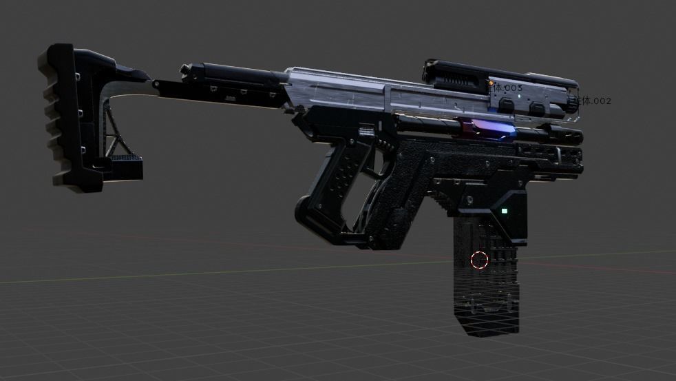 futuristic firearms 3D model | CGTrader