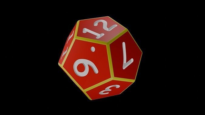 Dungeons and Dragons Rounded D12 Die Re-Modeled 3D model | CGTrader