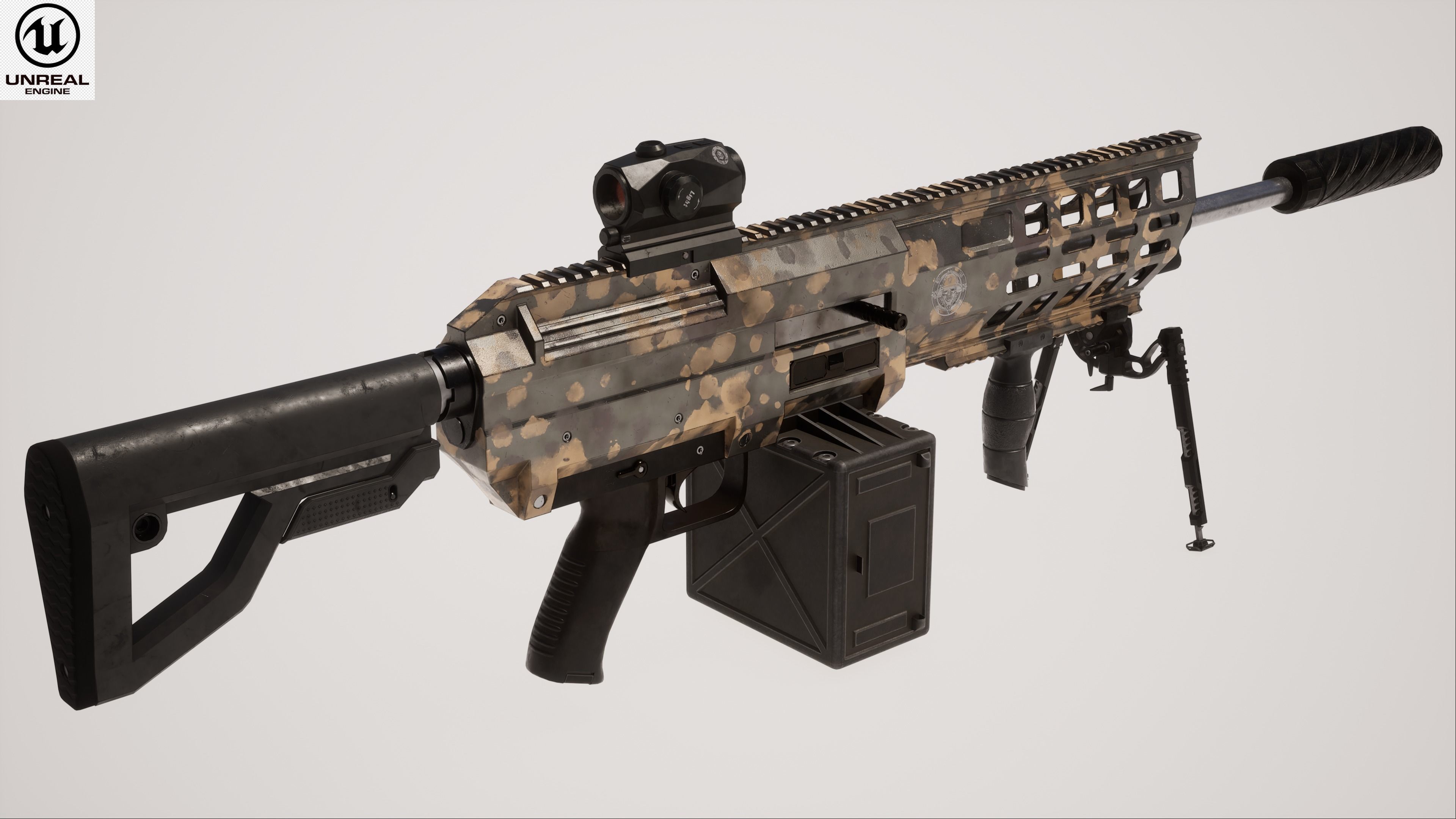 3D model Machine Gun 1 Used VR / AR / low-poly | CGTrader