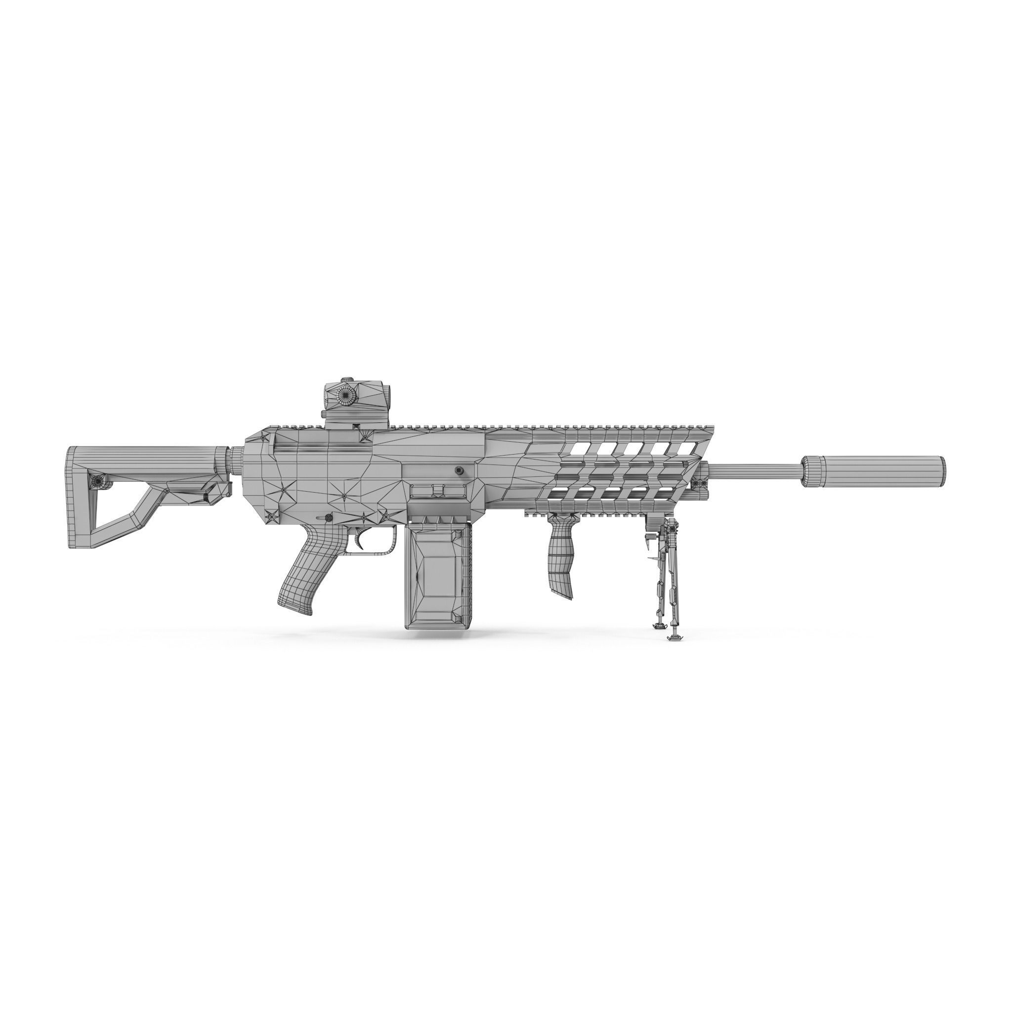 3D model Machine Gun 1 Used VR / AR / low-poly | CGTrader