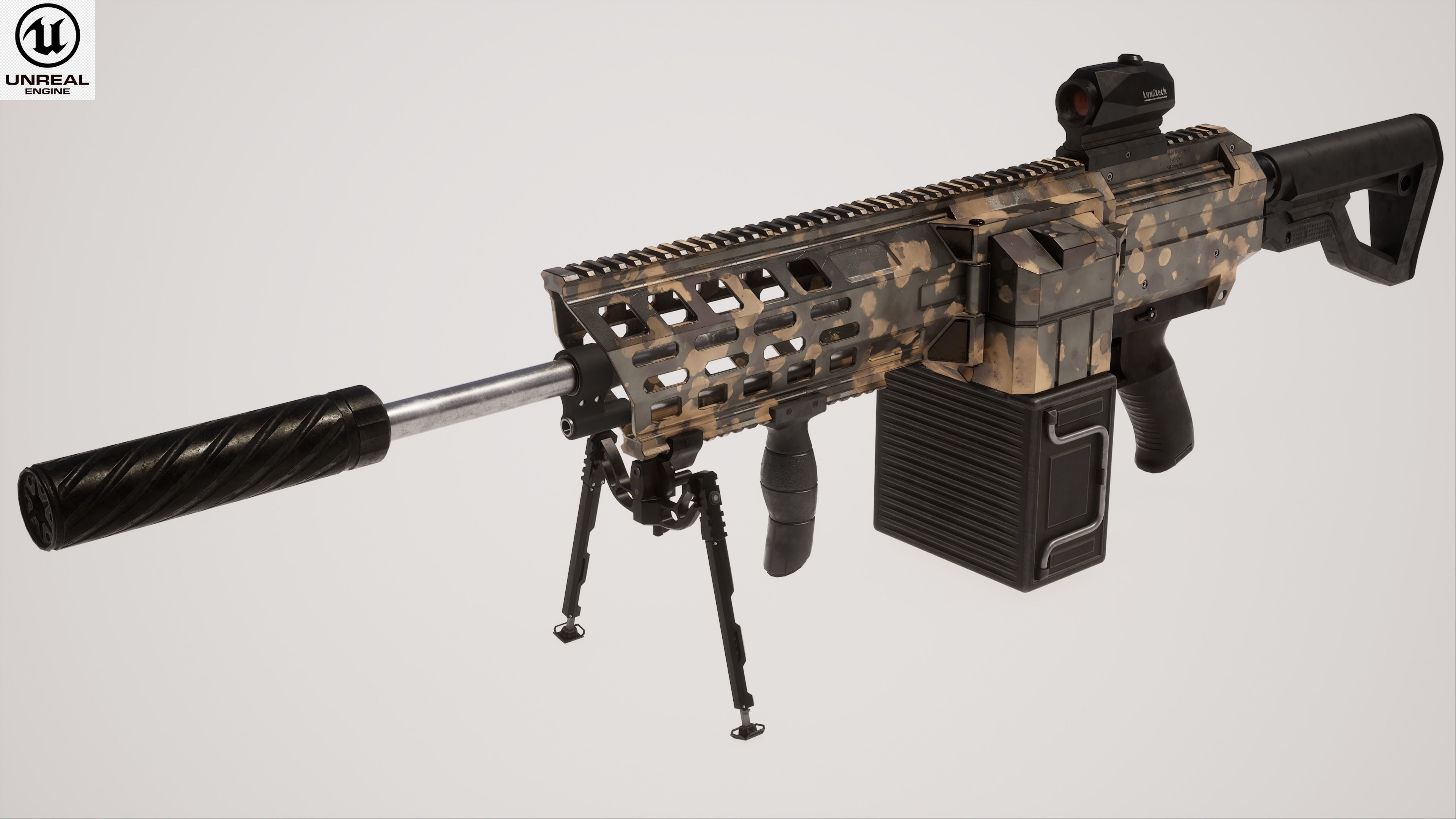 3D model Machine Gun 1 Used VR / AR / low-poly | CGTrader