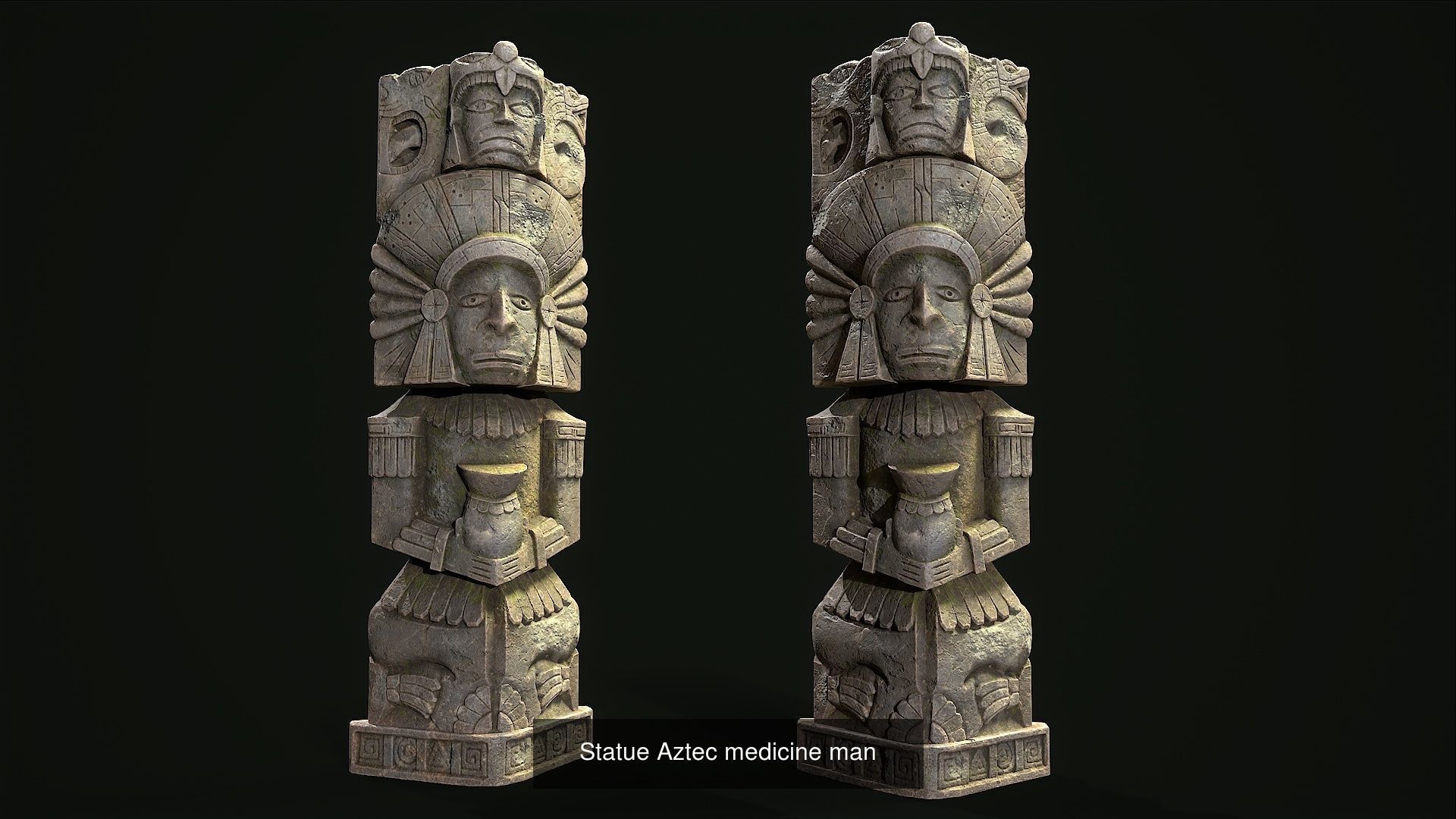 3D Model Collection Aztec Mayan Statue VR / AR / low-poly | CGTrader