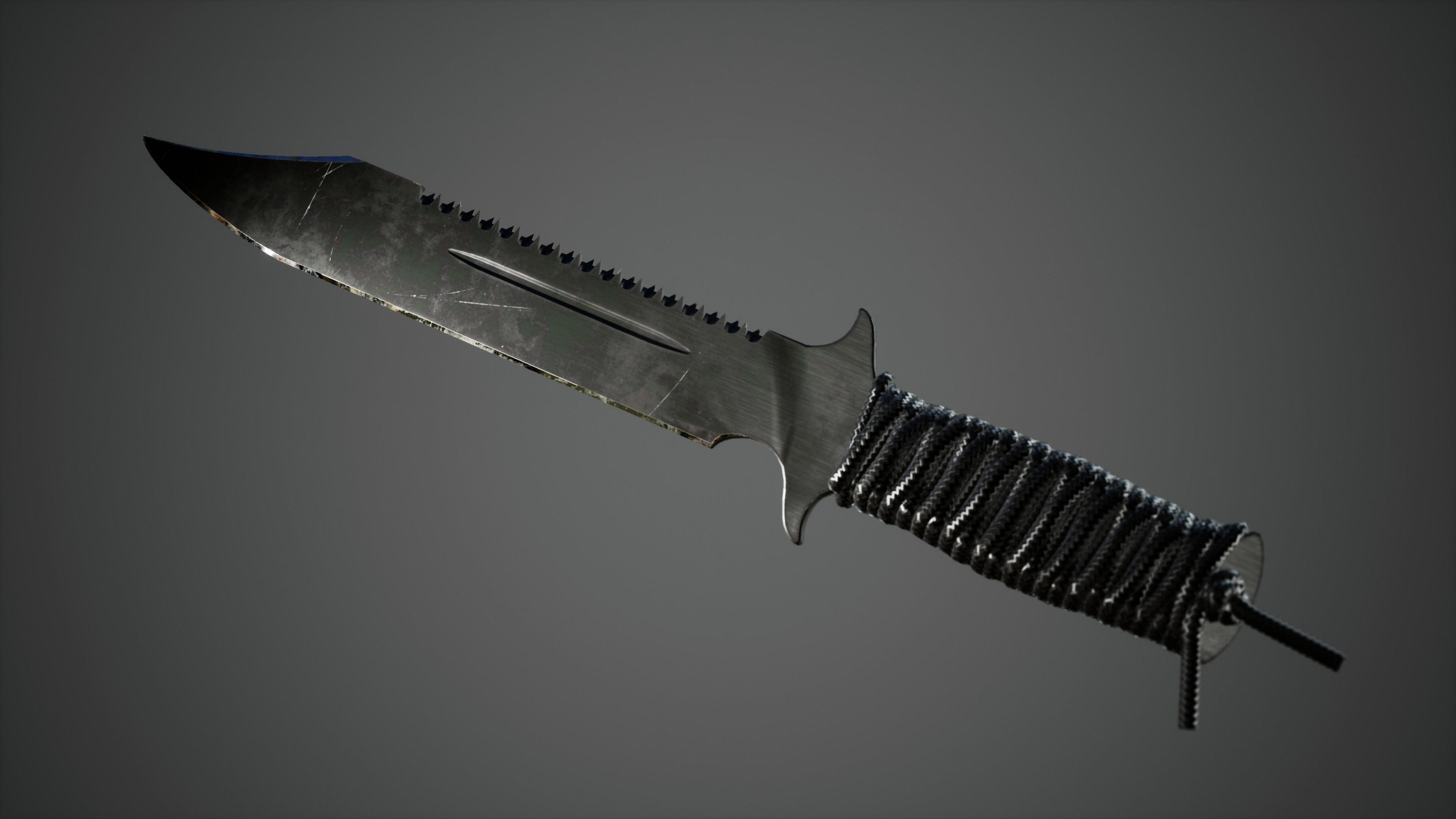 3D model Paracord Tactical Knife VR / AR / low-poly | CGTrader