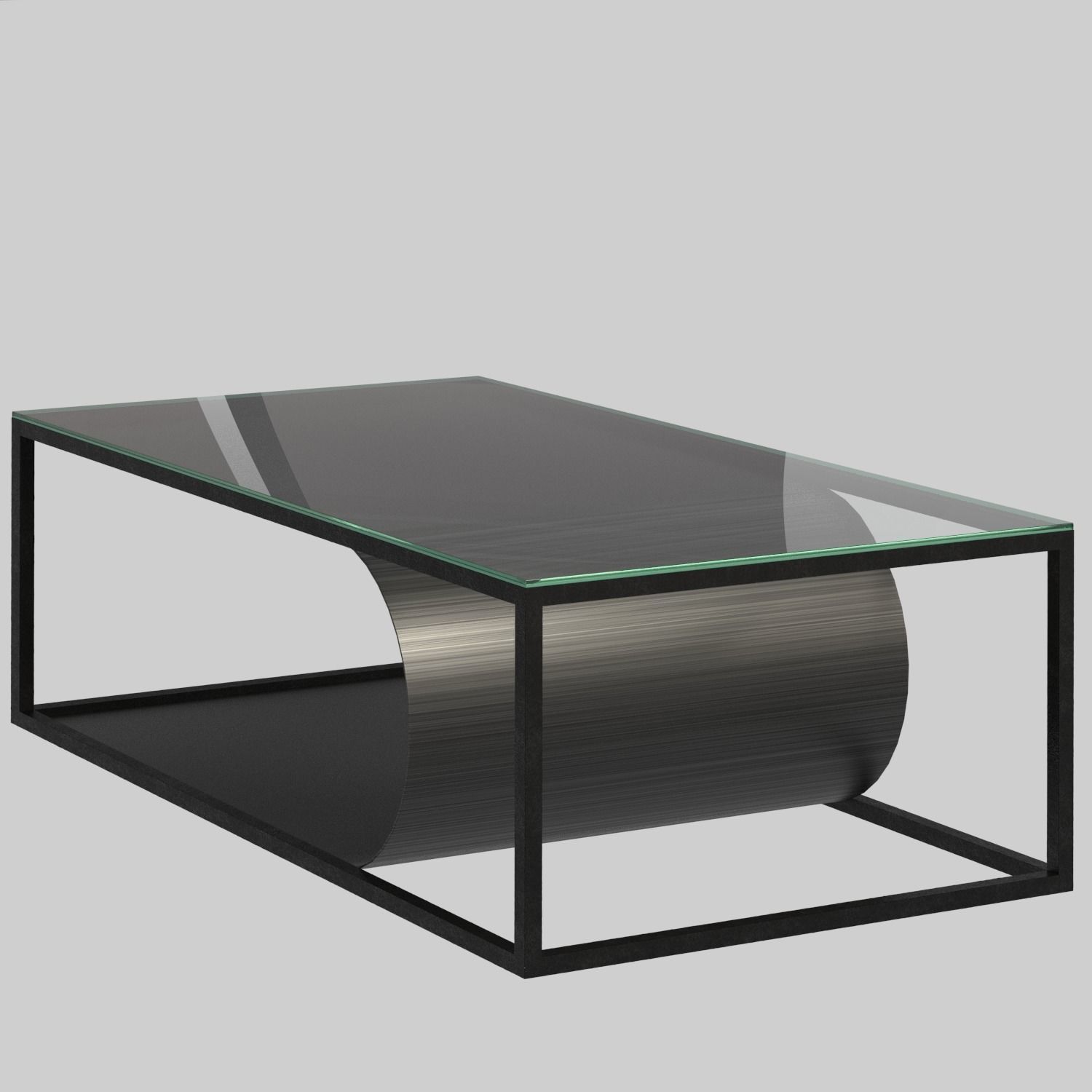 Black Metal Coffee Table Set 3D model | CGTrader