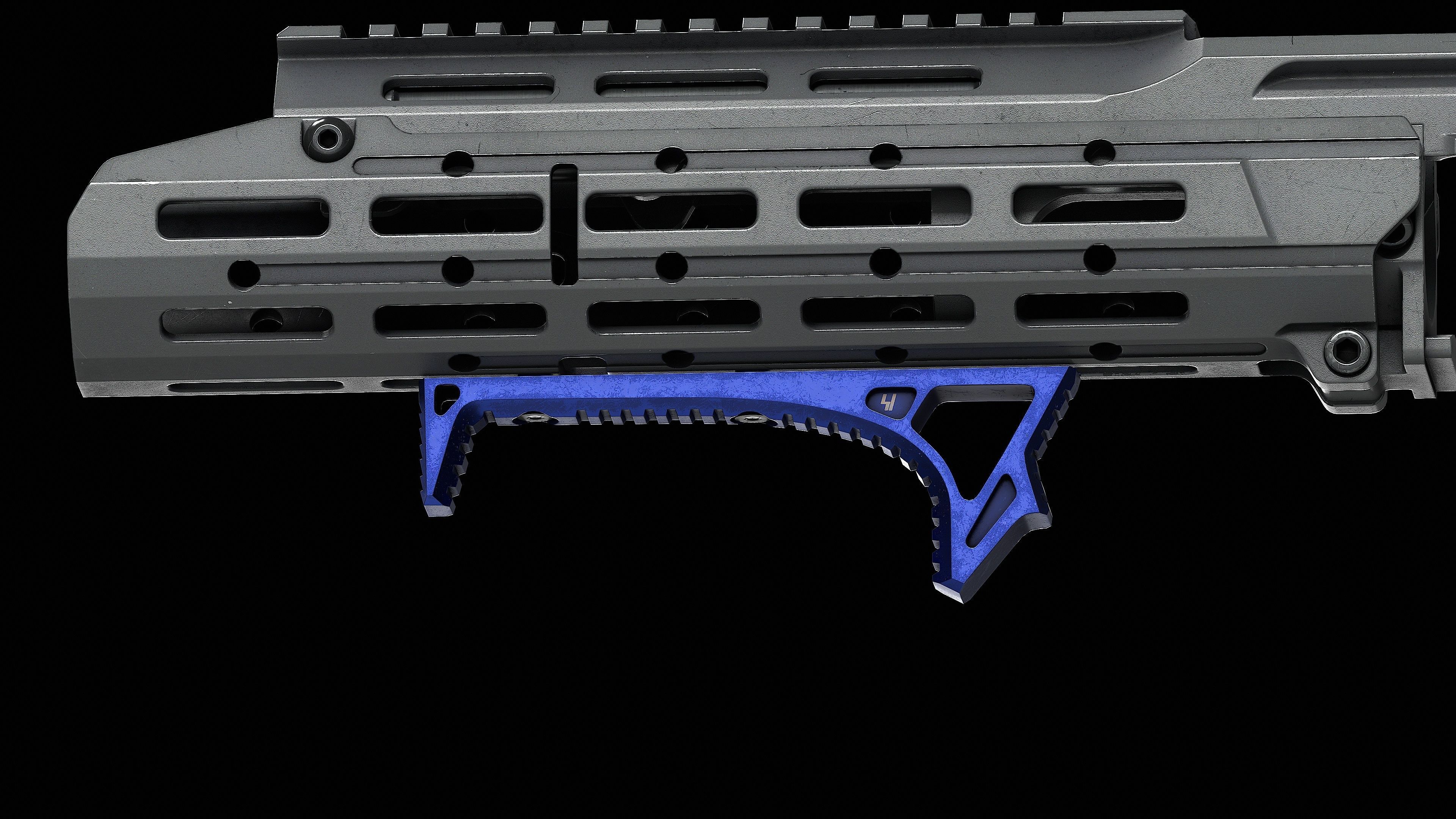 3D model MLOK LINK Curved Foregrip VR / AR / low-poly | CGTrader