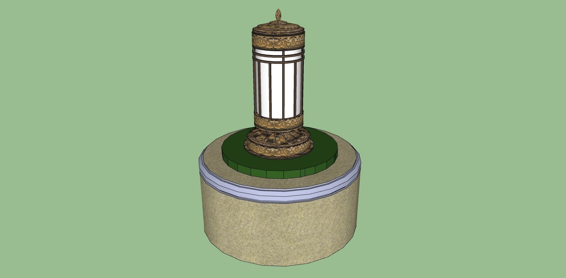 classical light pole 3d sketchup model 3D model | CGTrader