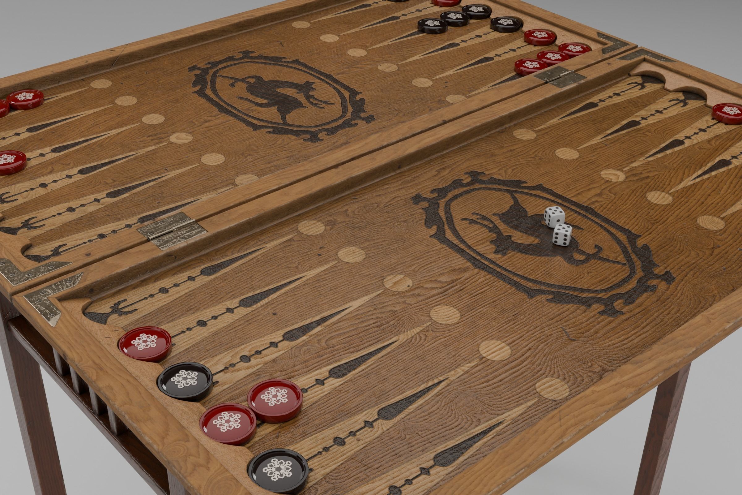 3D model Backgammon VR / AR / low-poly | CGTrader