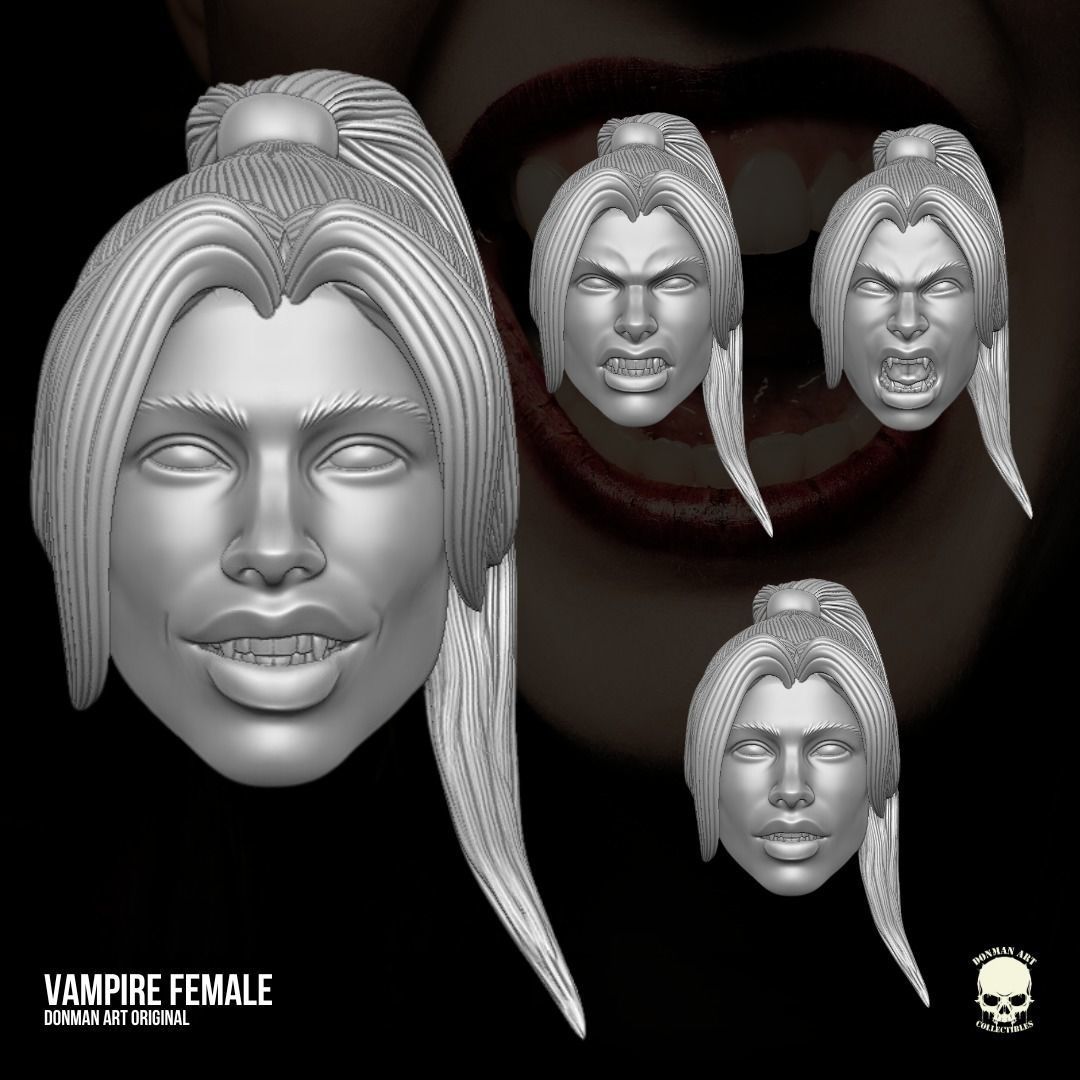 Female Vampire donman Art 3D printable files for Action Figures 3D ...