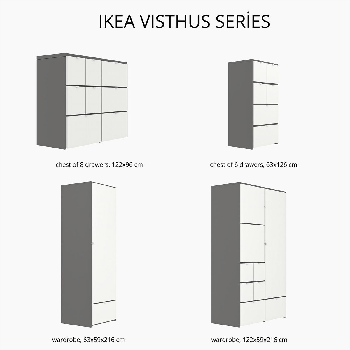 VISTHUS WARDROBE AND CHEST SET 3D model | CGTrader