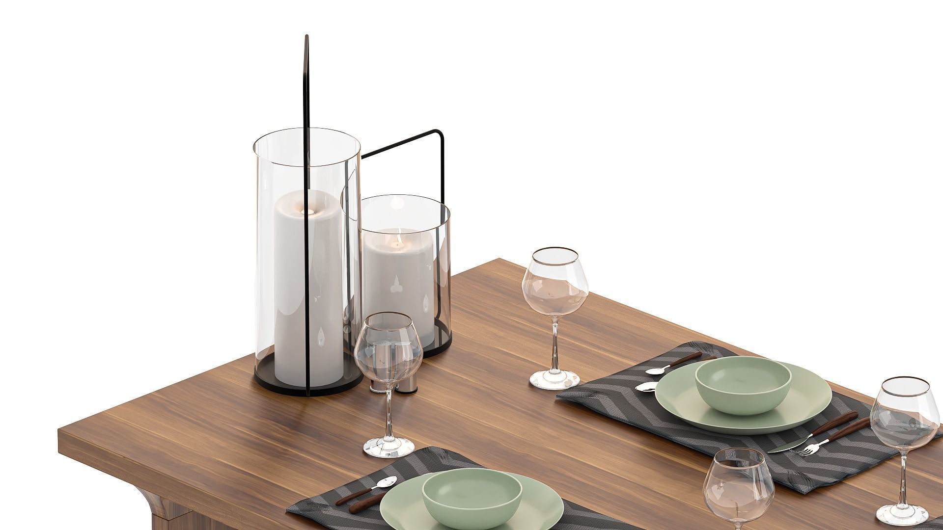 ARCUS TABLE and BENCH SET 3D model | CGTrader