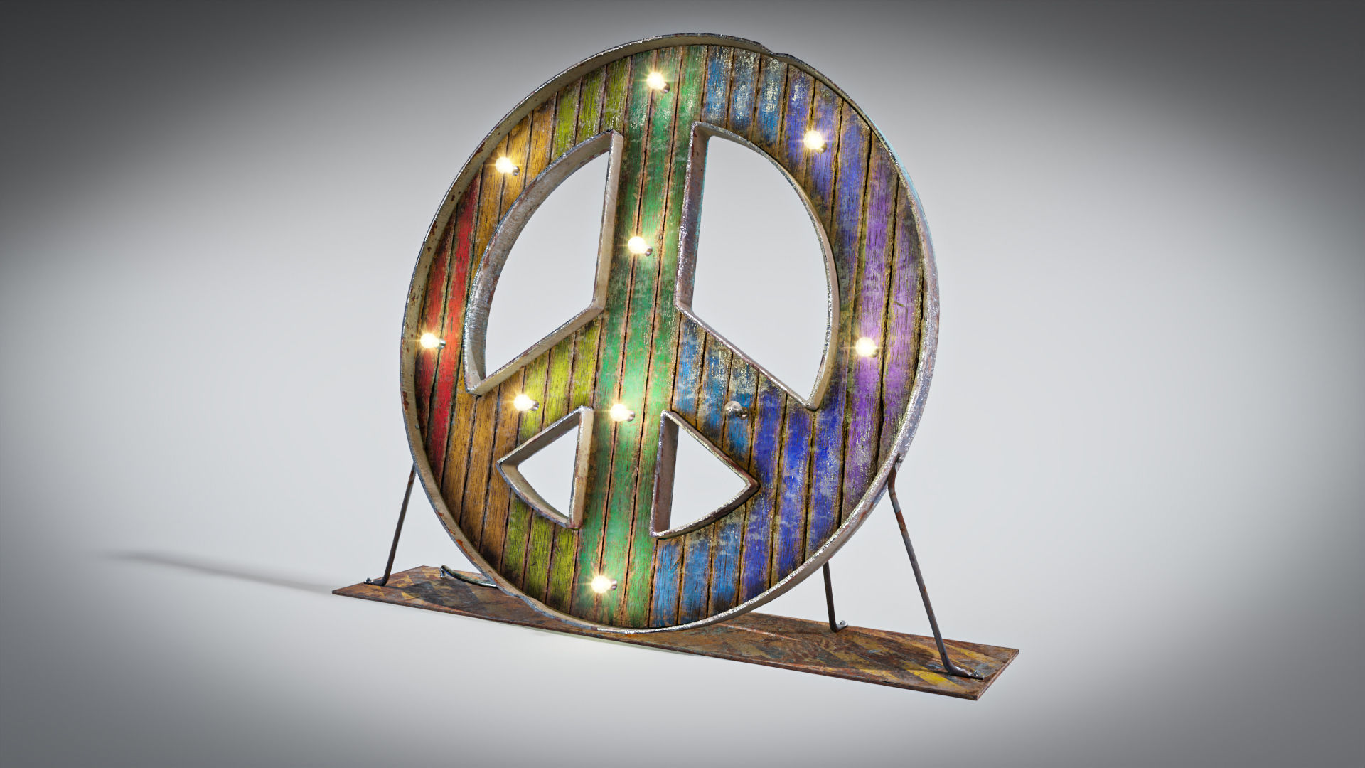 3D model Peace Logo Emblem Symbol Love LGTB VR / AR / low-poly | CGTrader