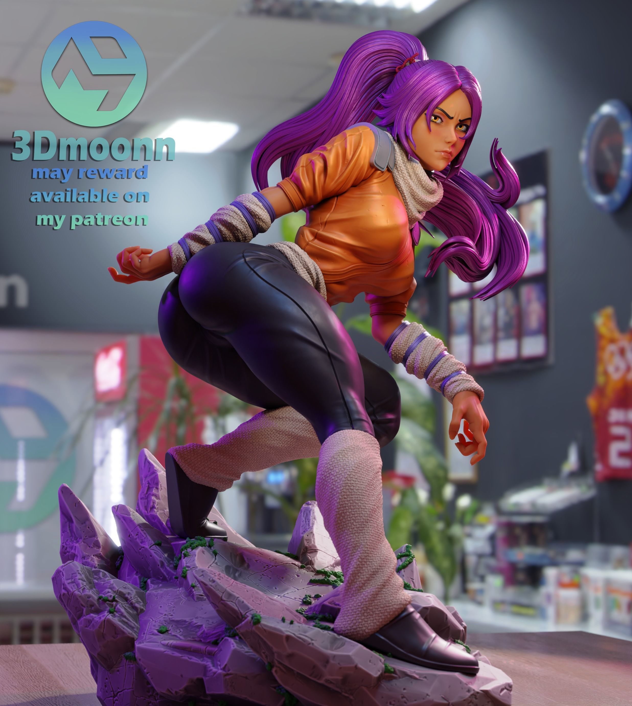 Yoruichi Shihoin - Bleach 3D model 3D printable | CGTrader