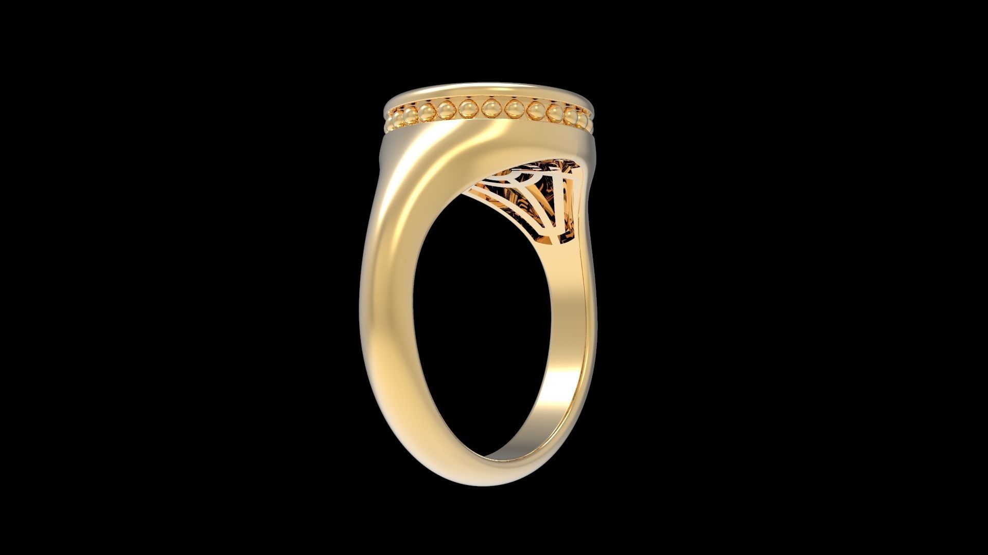 Signet Ring with Initial Letter L 16 3mm free 3D model 3D printable ...