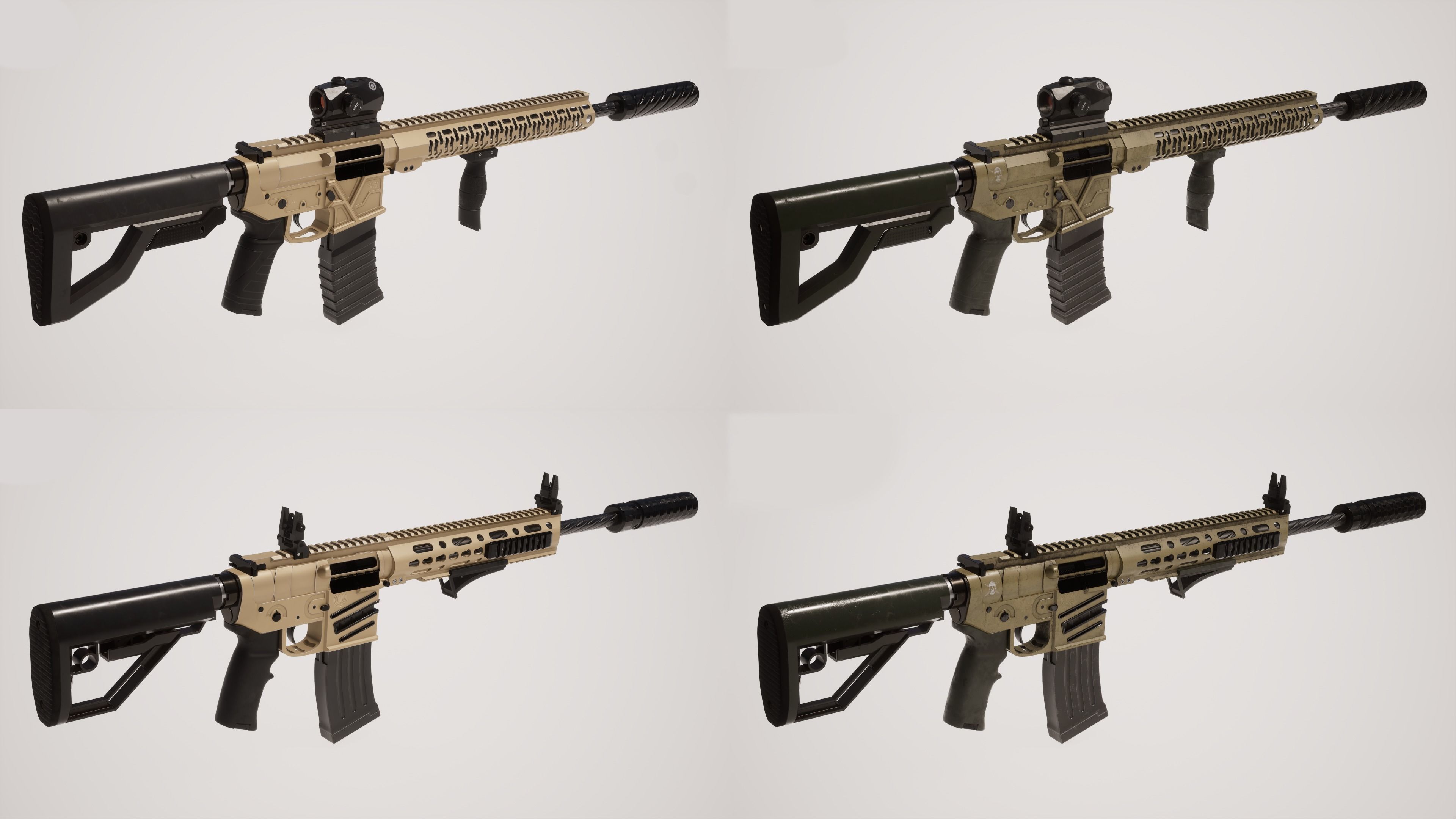 Assault Rifle Collection VR / AR / low-poly | CGTrader