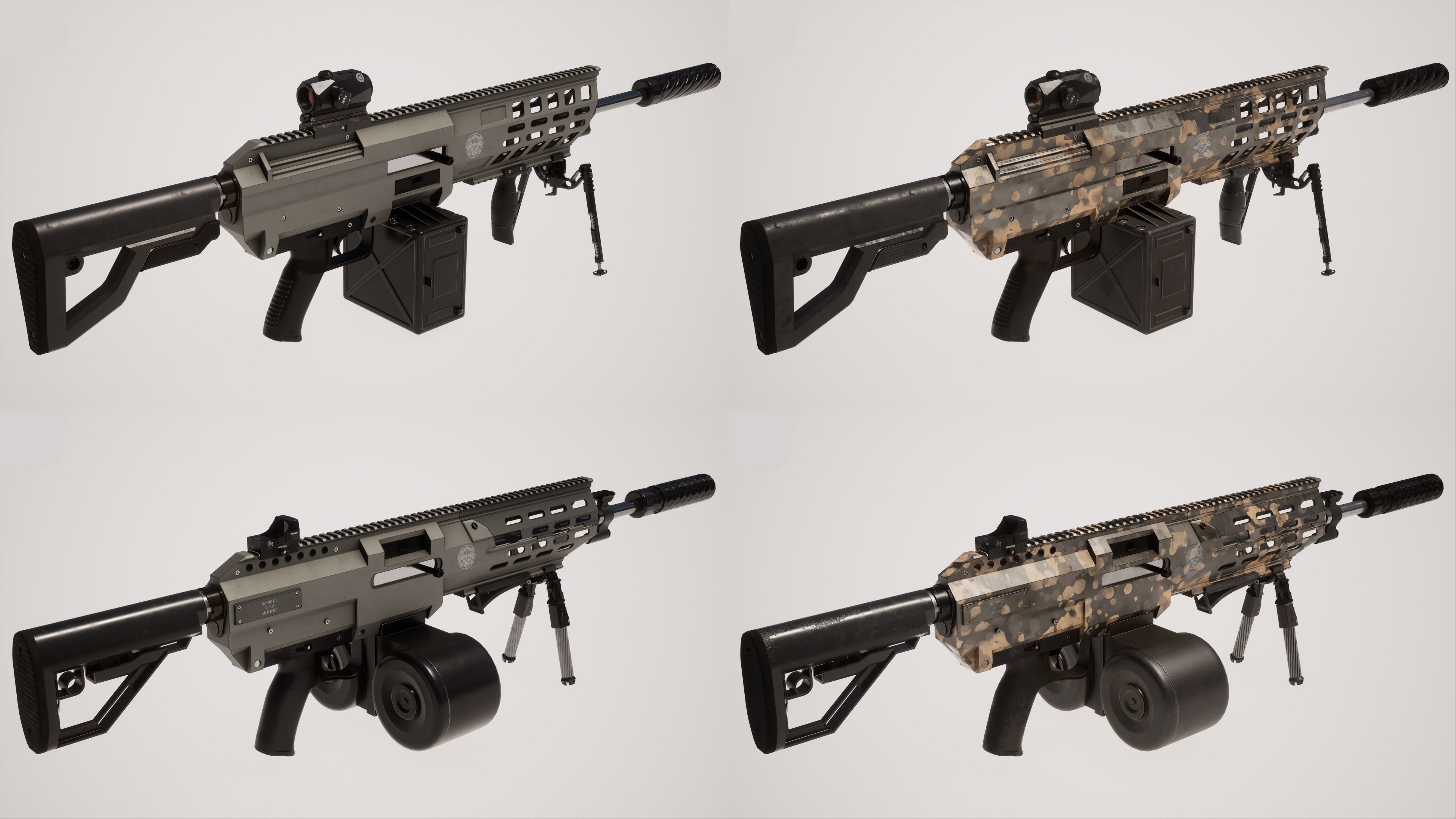 Machine Gun Collection VR / AR / low-poly | CGTrader