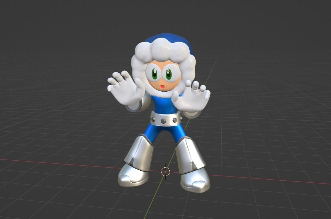 Iceman - Megaman Powered up 3D model rigged | CGTrader