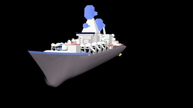 Moskva Cruiser Russian warship 3D model | CGTrader