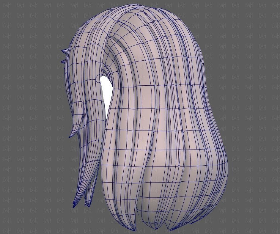 3D model Base Hair for girl V65 VR / AR / low-poly | CGTrader