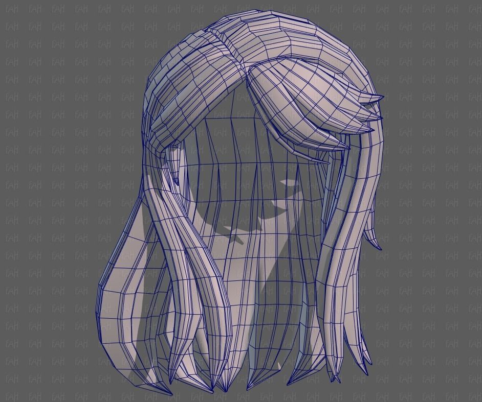 3D model Base Hair for girl V65 VR / AR / low-poly | CGTrader