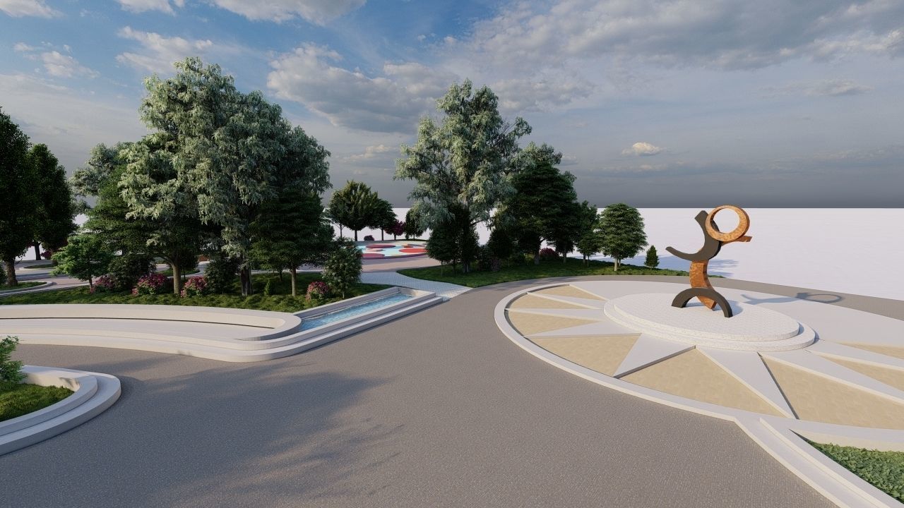 park-public park-Private Park Landscape 3D model rigged | CGTrader