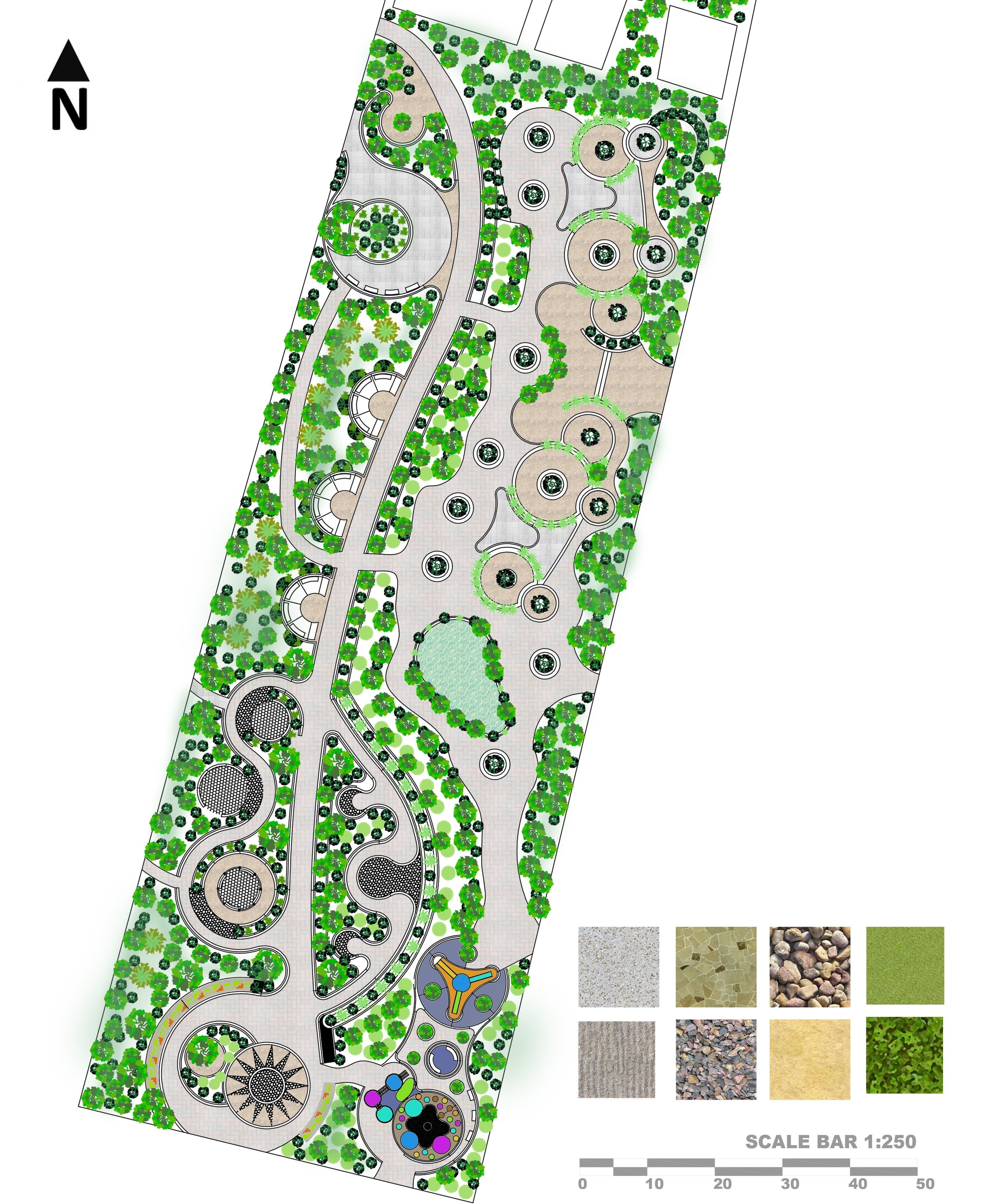 park-public park-Private Park Landscape 3D model rigged | CGTrader
