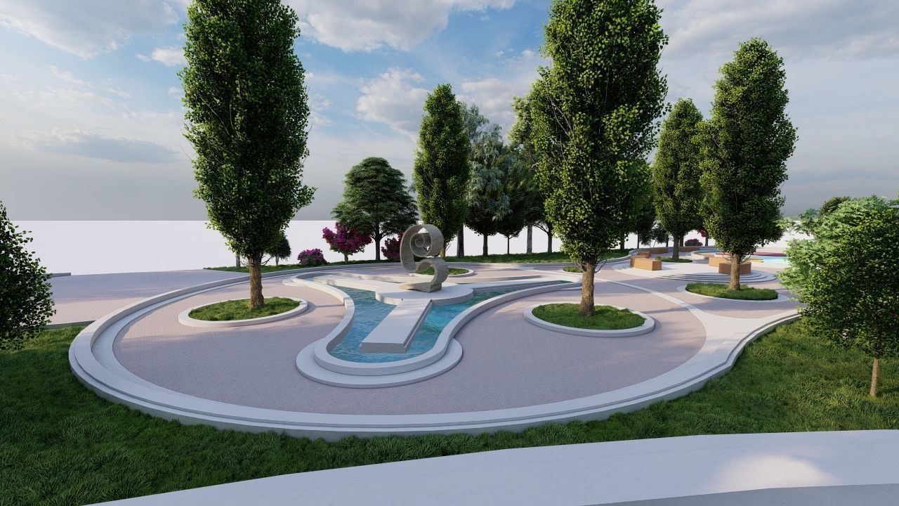 park-public park-Private Park Landscape 3D model rigged | CGTrader