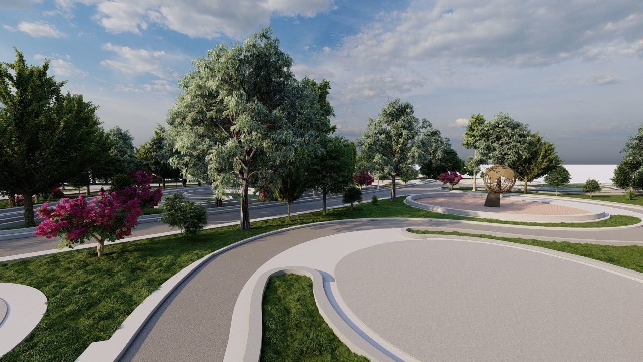 park-public park-Private Park Landscape 3D model rigged | CGTrader