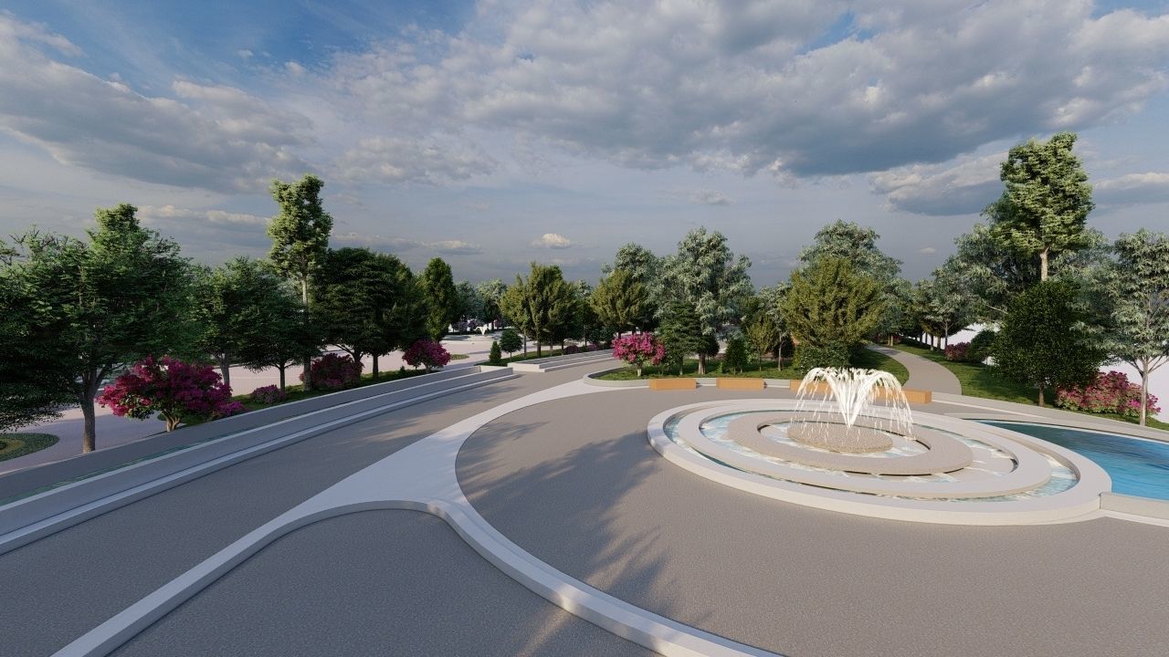 park-public park-Private Park Landscape 3D model rigged | CGTrader
