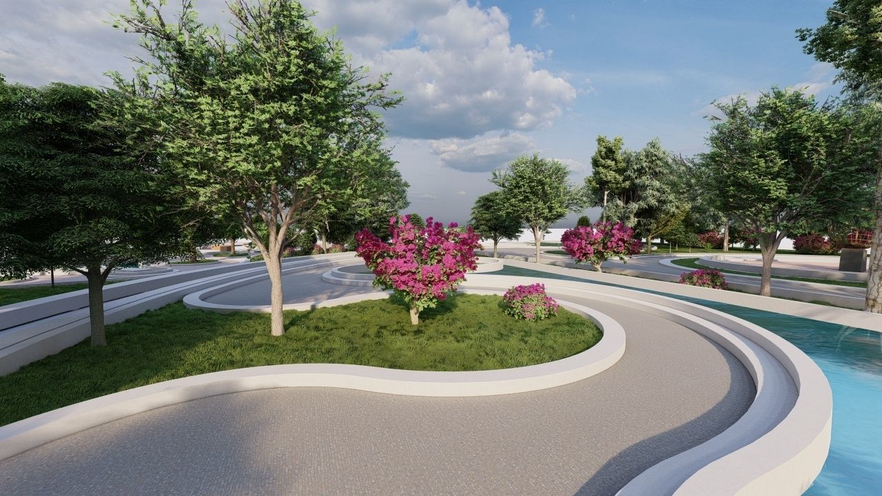 park-public park-Private Park Landscape 3D model rigged | CGTrader